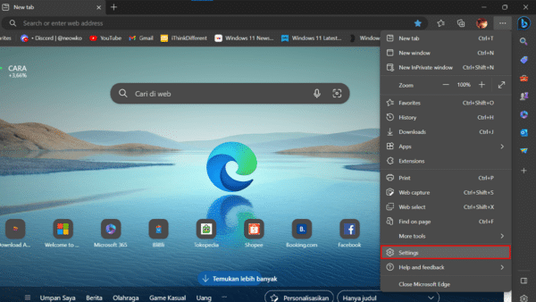 How to remove Bing button from Microsoft Edge in Windows 11