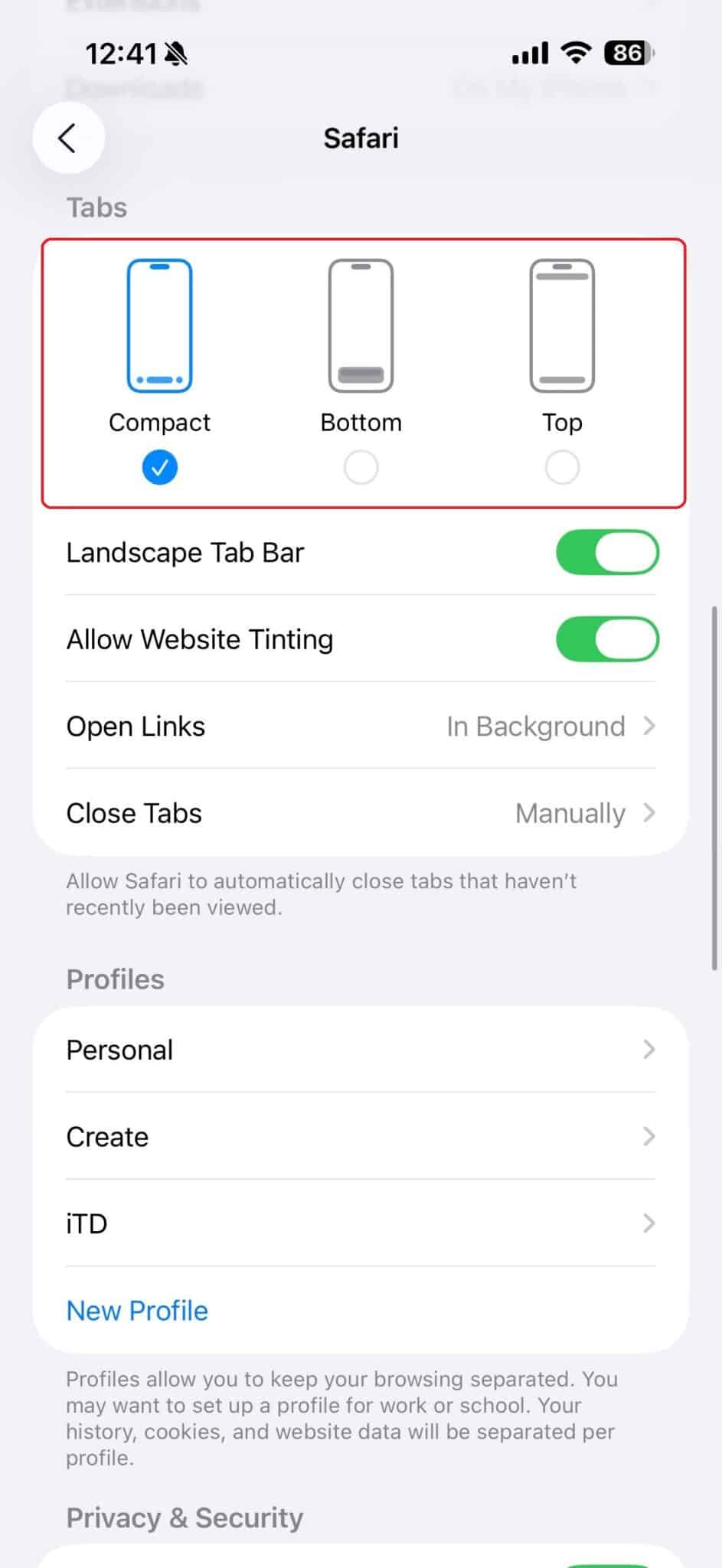 How to restore Safari's old layout from iOS 18 in iOS 26